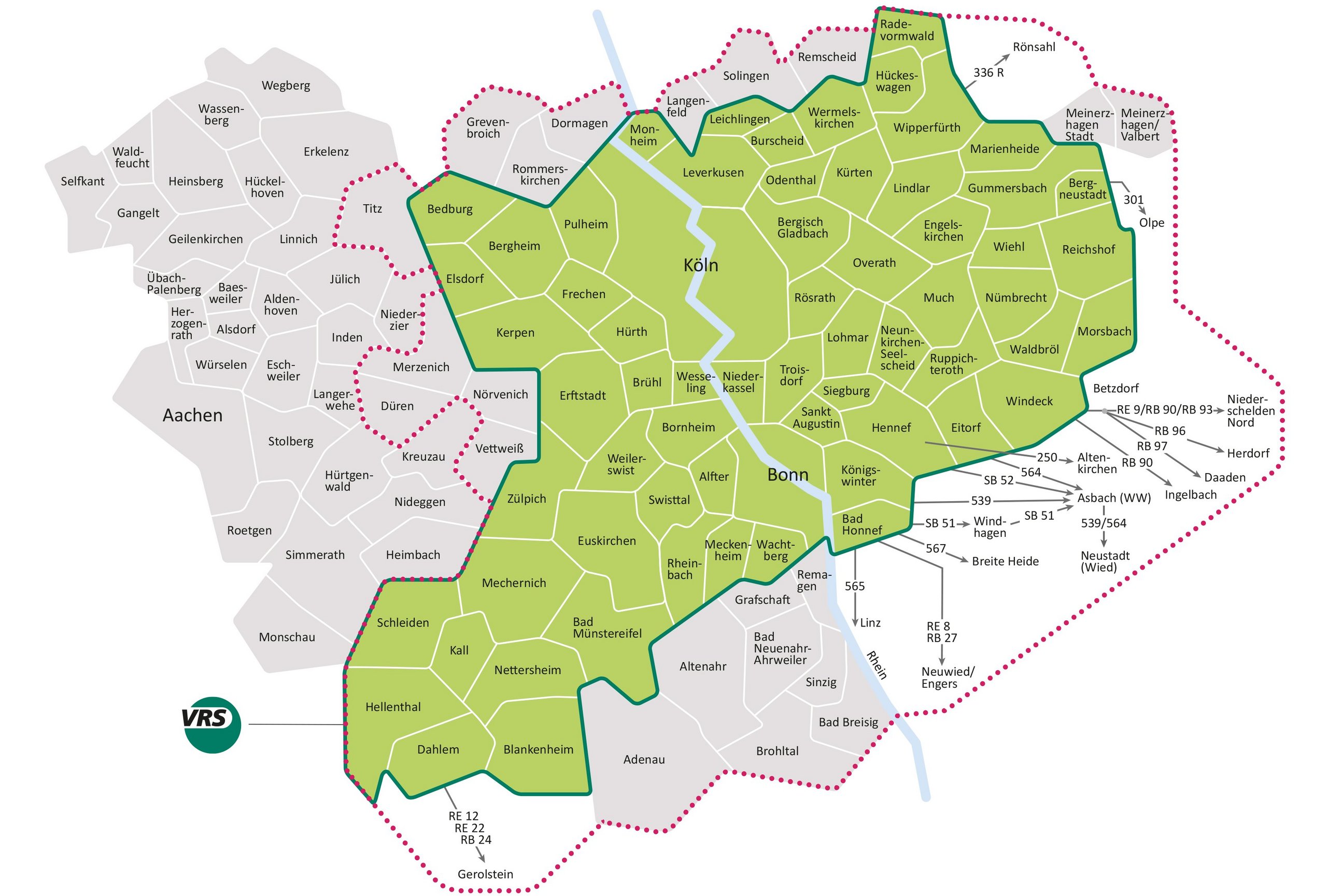 Tarifgebiet VRS : VRS Website